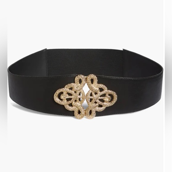 Raina | Accessories | Raina Christian Snake Leather Belt In Black And ...